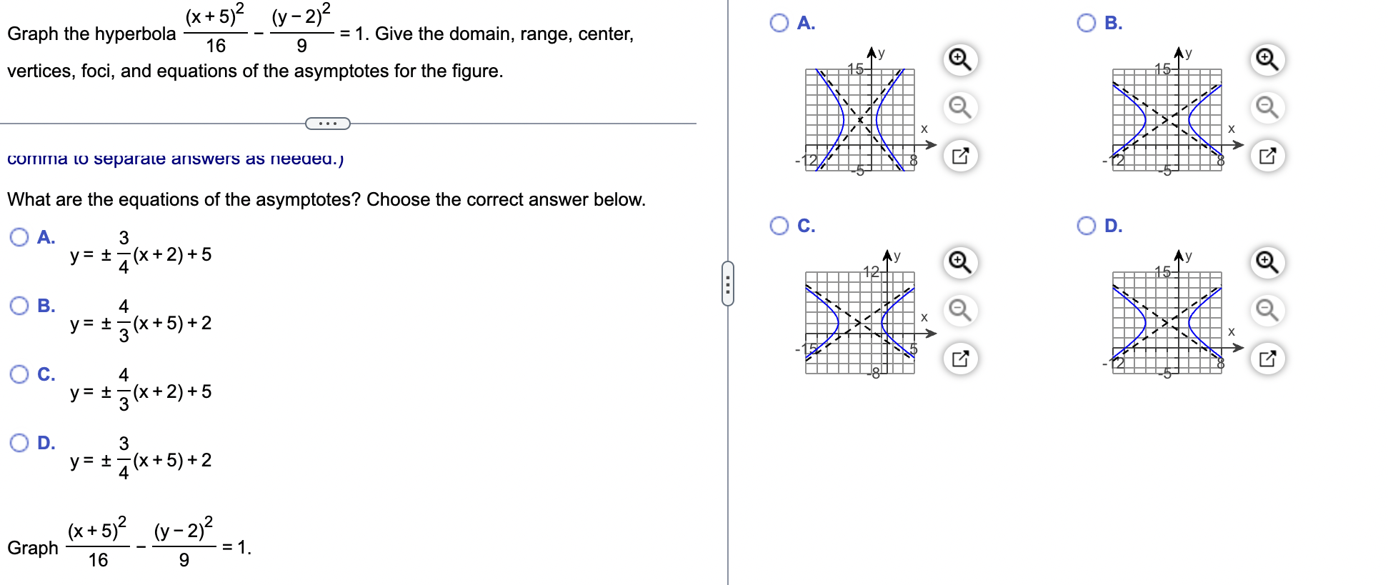 Solved Choose the correct graph below. (y - 3)2(x-3)2 Graph | Chegg.com