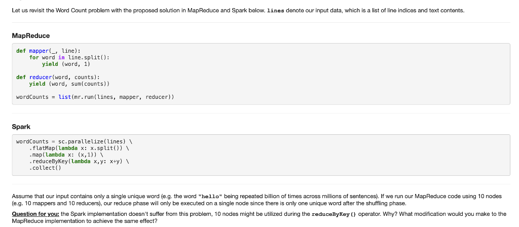 Let us revisit the Word Count problem with the | Chegg.com