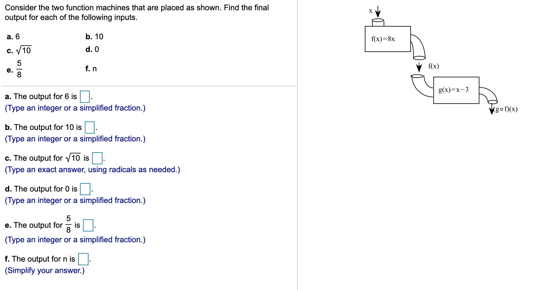 Solved Consider the two function machines that are placed as | Chegg.com