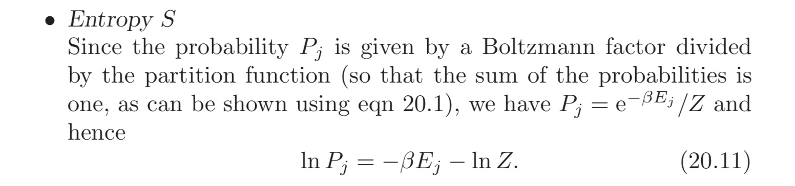 Solved - Entropy S Since the probability Pj is given by a | Chegg.com