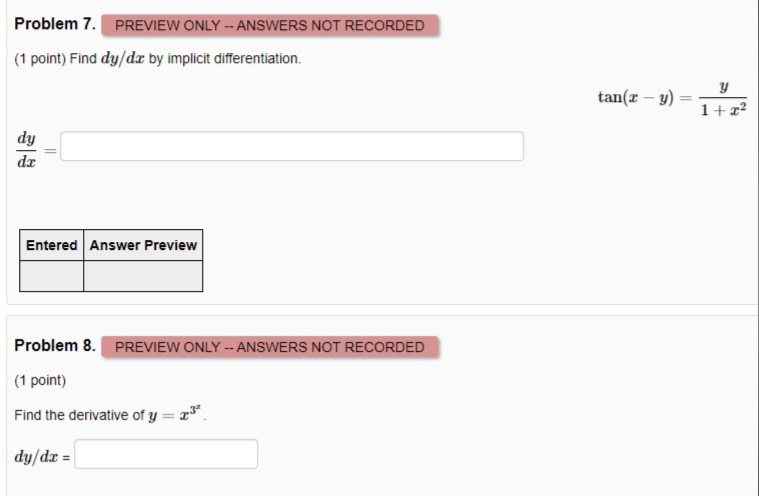 Solved Problem 7. PREVIEW ONLY -- ANSWERS NOT RECORDED (1 | Chegg.com