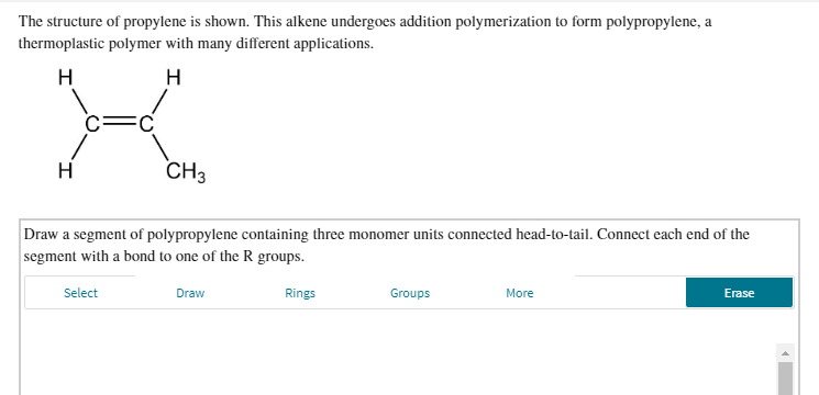 Solved The structure of propylene is shown. This alkene | Chegg.com
