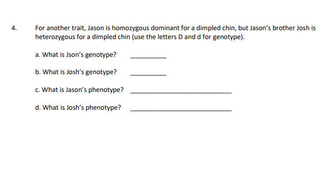 Solved For another trait, Jason is homozygous dominant for a | Chegg.com