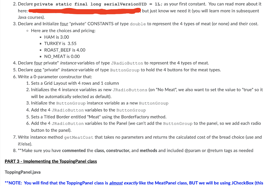 Solved Chapter 10-11 Programming Project Graphical User | Chegg.com