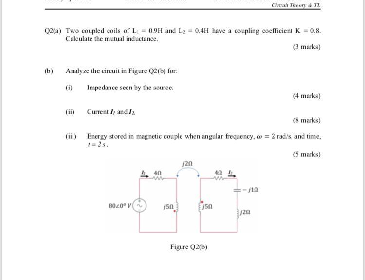 Solved (b) Analyze the circuit in Figure Q2(b) for: | Chegg.com