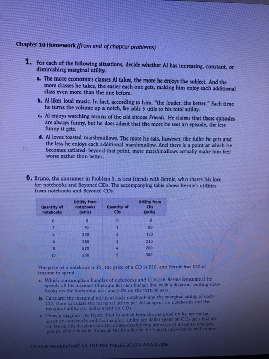 Solved Chapter 10 Homework (from end of chapter problems 1. | Chegg.com