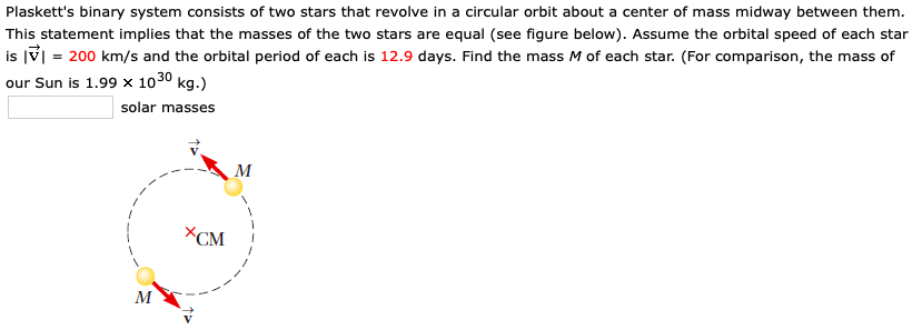 Solved Plaskett's binary system consists of two stars that | Chegg.com
