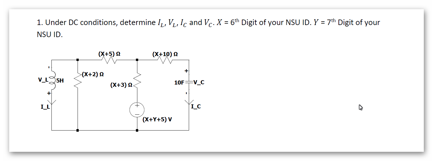 Solved 6th digit of NSU id: 1 7th digit of NSU id: 2 | Chegg.com
