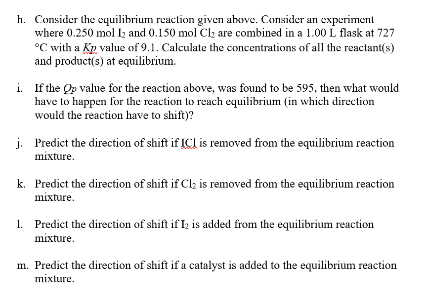Solved Iodine gas (I2) and chlorine gas (Cl2) react to form | Chegg.com
