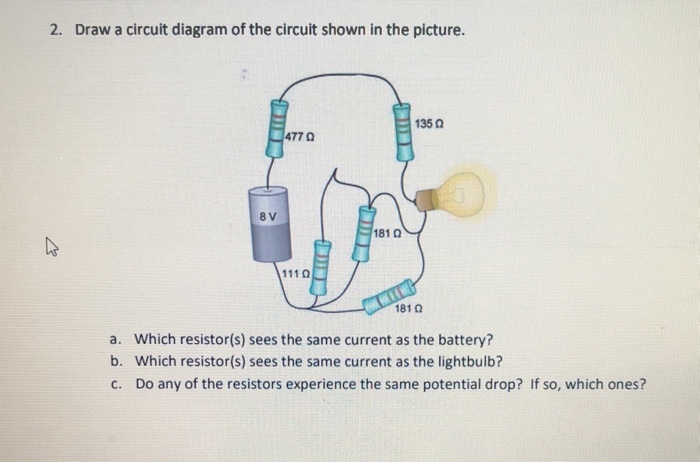 Solved 2. Draw a circuit diagram of the circuit shown in the | Chegg.com