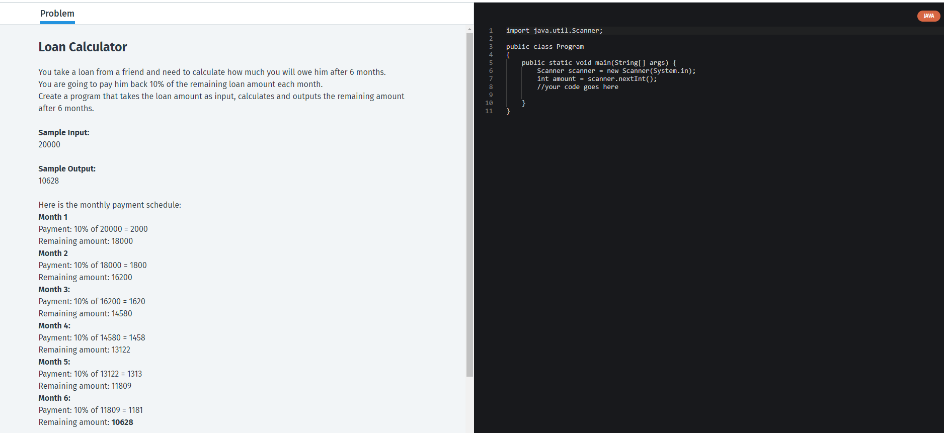 Solved Problem JAVA import java.util.Scanner; Loan | Chegg.com