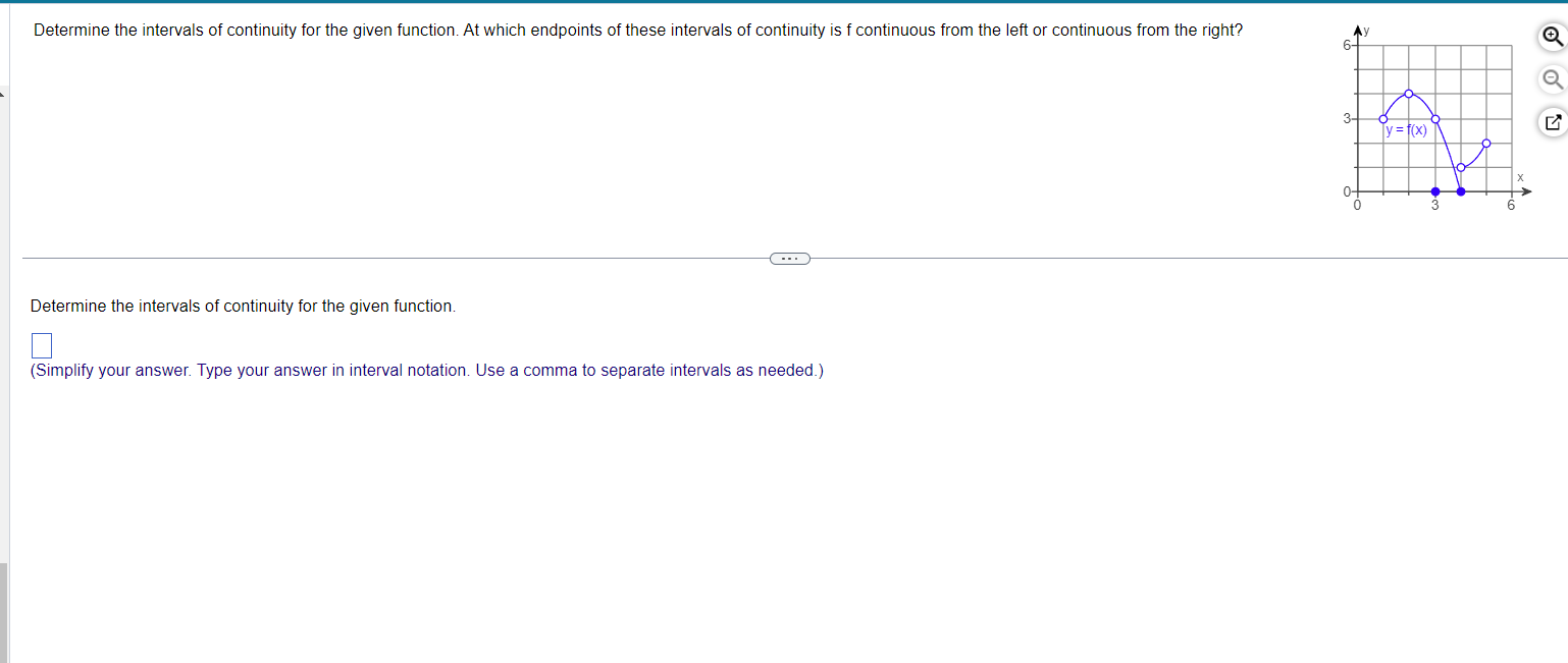 Solved Determine the intervals of continuity for the given | Chegg.com