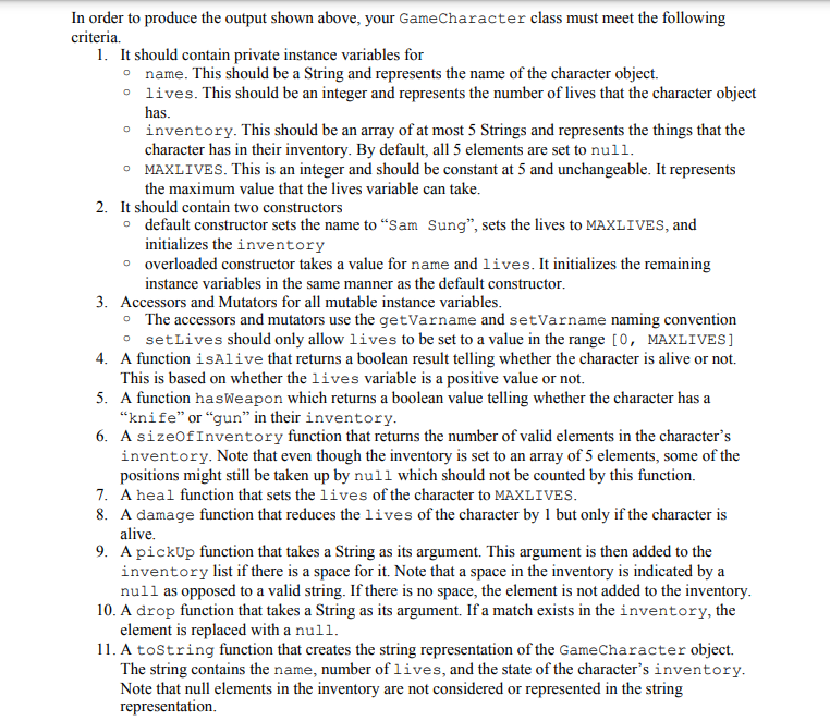 Solved Your task in this assignment is to implement a java | Chegg.com
