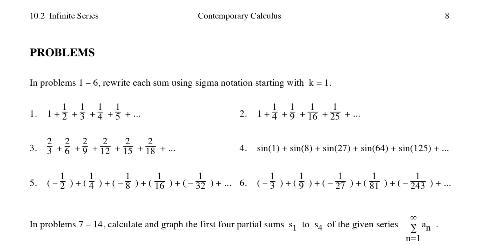 Solved 10.1 Sequences Contemporary Calculus 9. PROBLEMS In | Chegg.com
