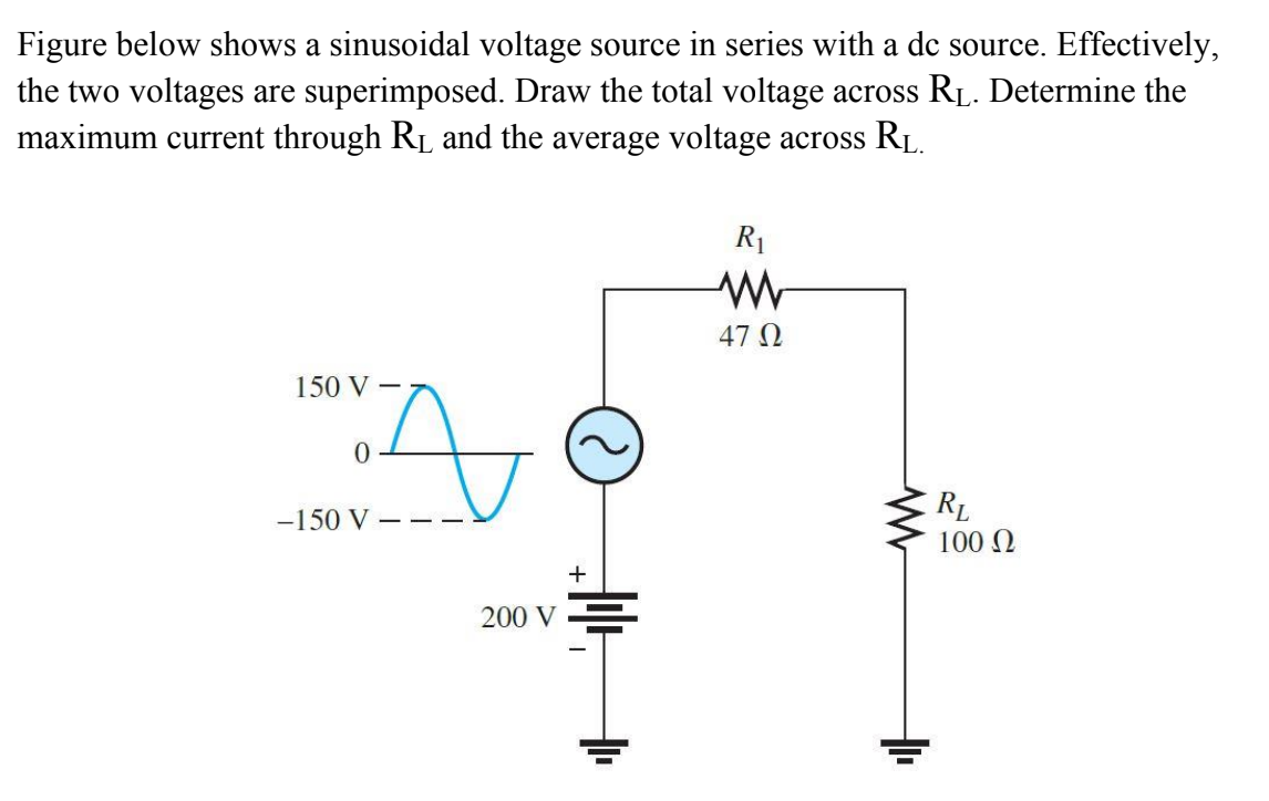 Solved a Figure below shows a sinusoidal voltage source in | Chegg.com