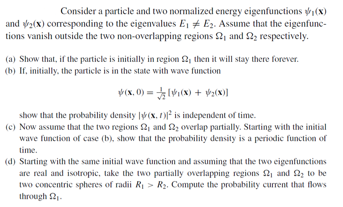 Solved Consider a particle and two normalized energy | Chegg.com