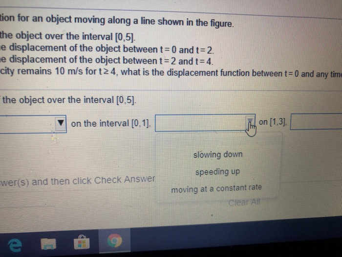 Solved Consider the velocity function for an object moving | Chegg.com