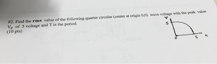 Solved #2 Find the rms value of the following quarter | Chegg.com