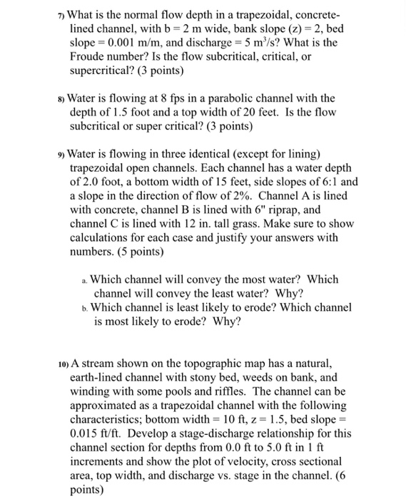 Solved a n What is the normal flow depth in a rectangular, | Chegg.com