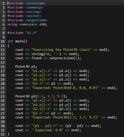 Solved In C Please Define A Class Named Point3d The 