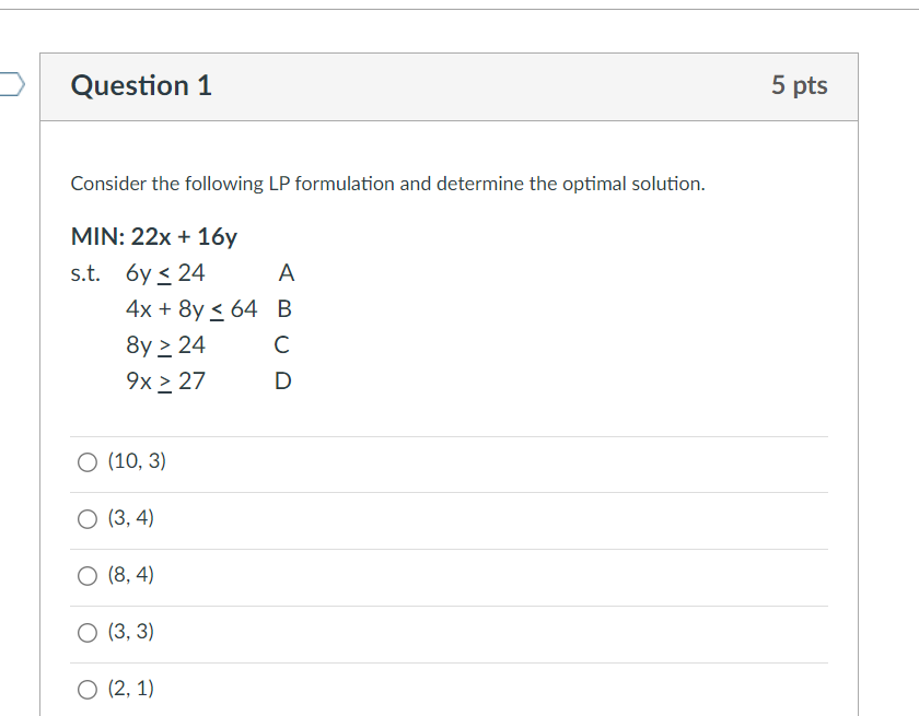 Solved Consider the following LP formulation and determine | Chegg.com