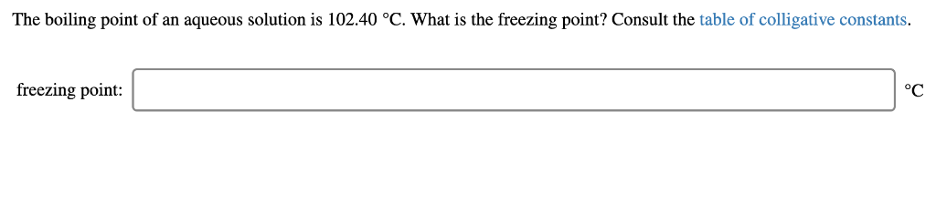 Solved The boiling point of an aqueous solution is 102.40 | Chegg.com