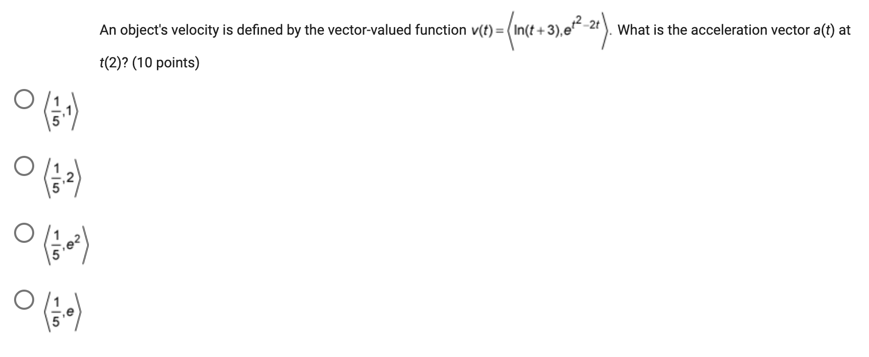 Solved An object's velocity is defined by the vector-valued | Chegg.com