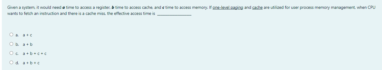 Solved wants to fetch an instruction and there is a cache | Chegg.com