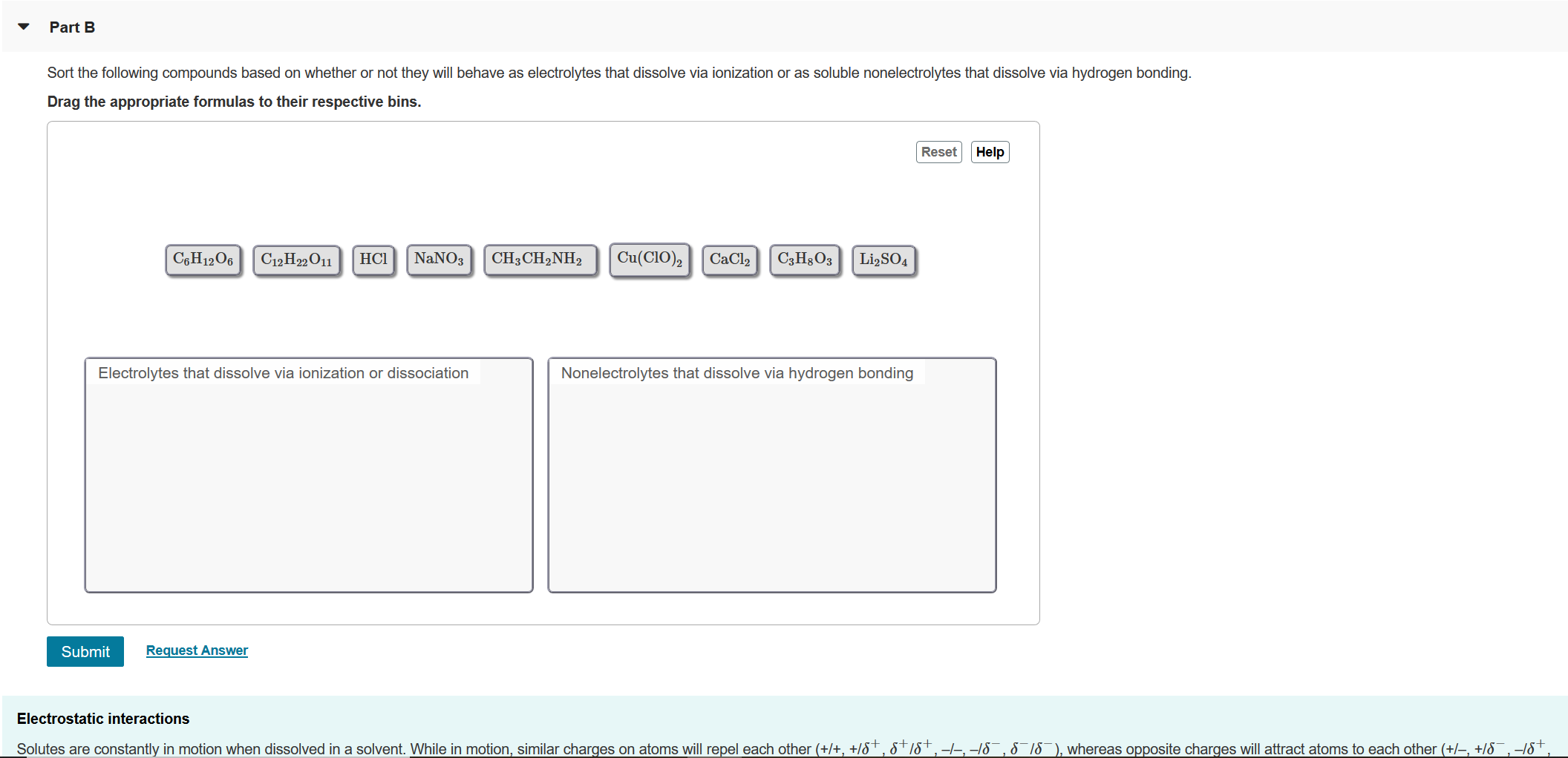 Solved Part B Sort the following compounds based on whether | Chegg.com