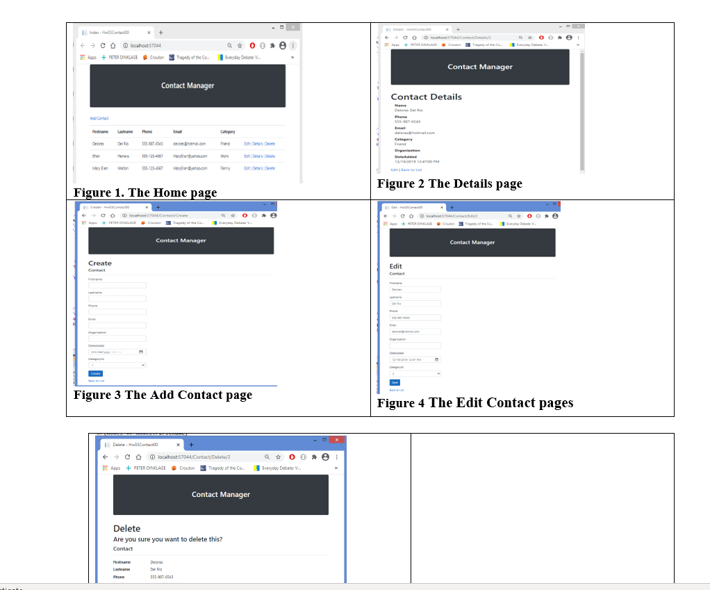 Solved Project 4-1 Build the Contact Manager app For this | Chegg.com