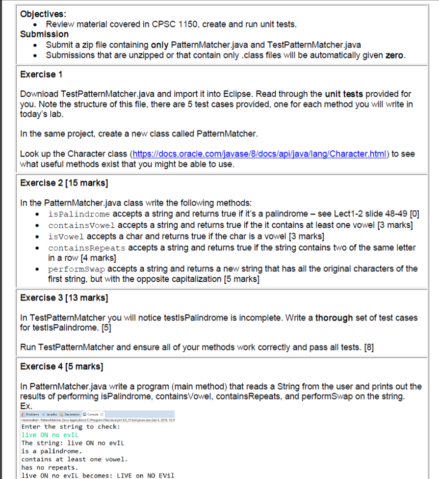 Exercise 5 [7 marks] • Write the JavaDoc style | Chegg.com
