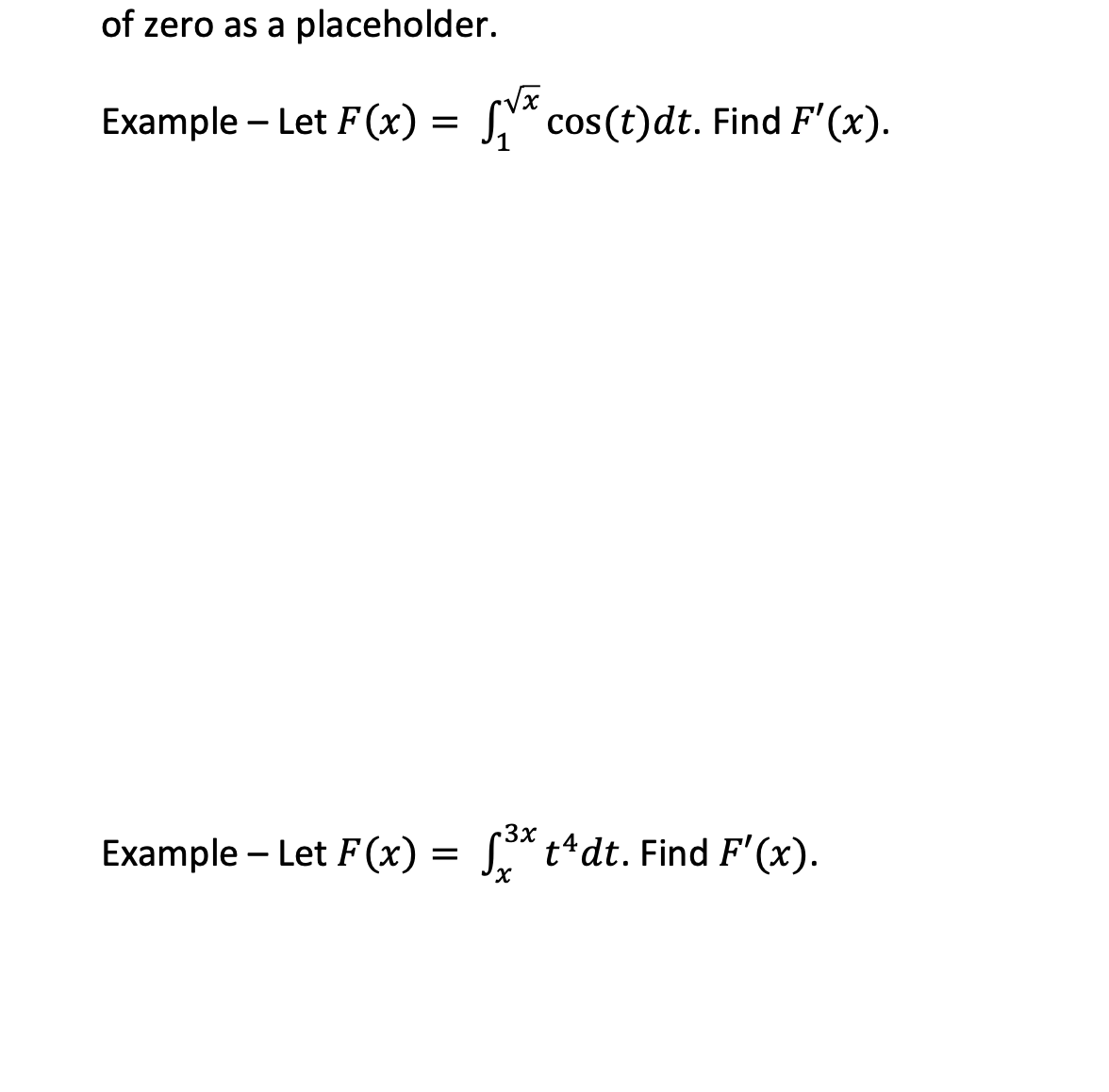 Solved of zero as a placeholder. Example - Let | Chegg.com
