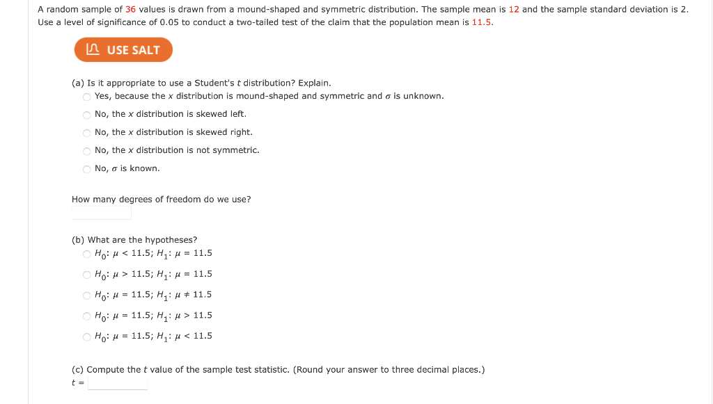 Solved random sample of 36 values is drawn from a | Chegg.com Solved random sample of 36 values is drawn from a | Chegg.com