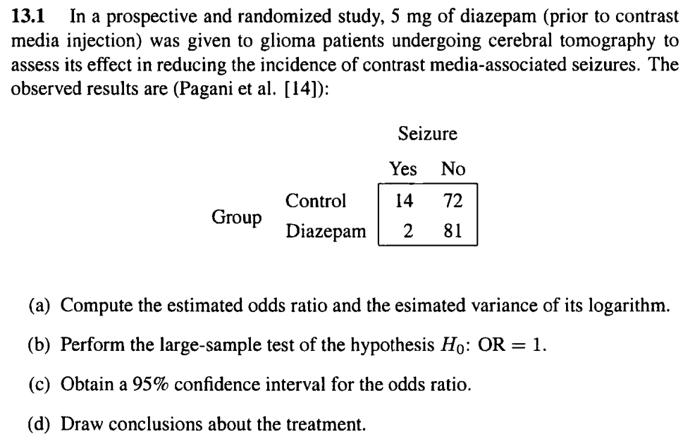 Solved 13.1 In a prospective and randomized study, 5mg of | Chegg.com