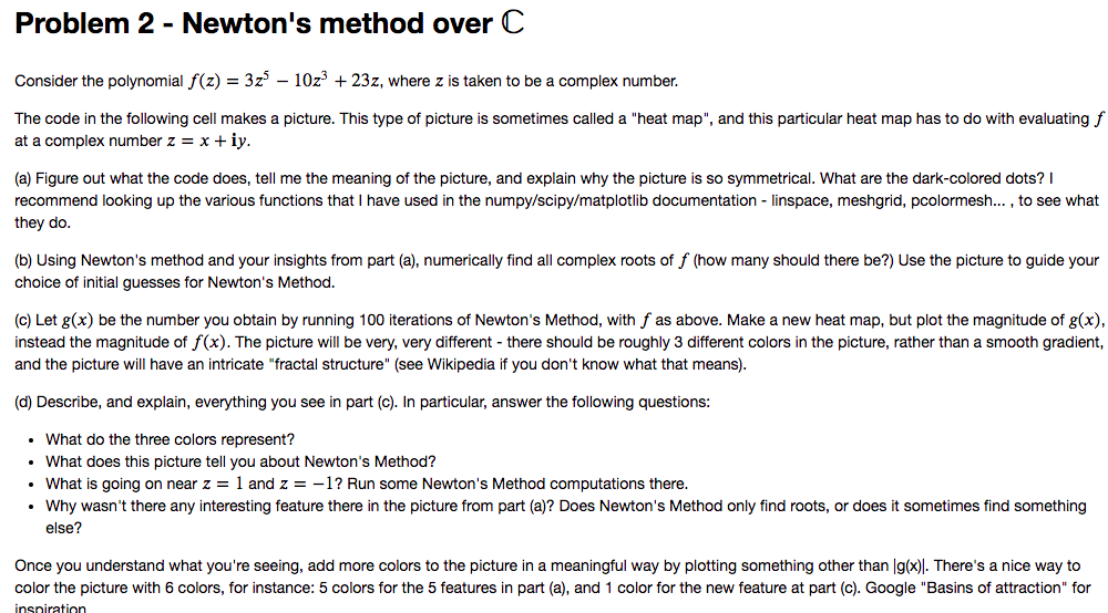Solved Problem 2 - Newton's method over Consider the | Chegg.com