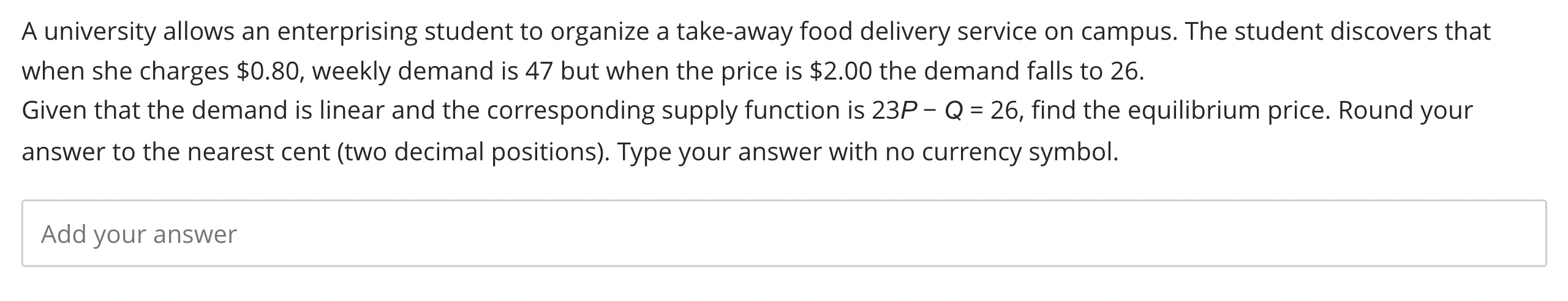 Solved A university allows an enterprising student to | Chegg.com
