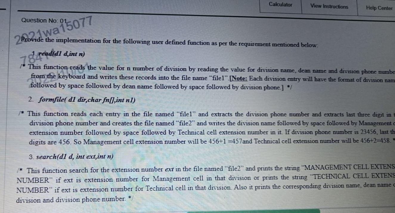 Provide the implementation for the following user | Chegg.com