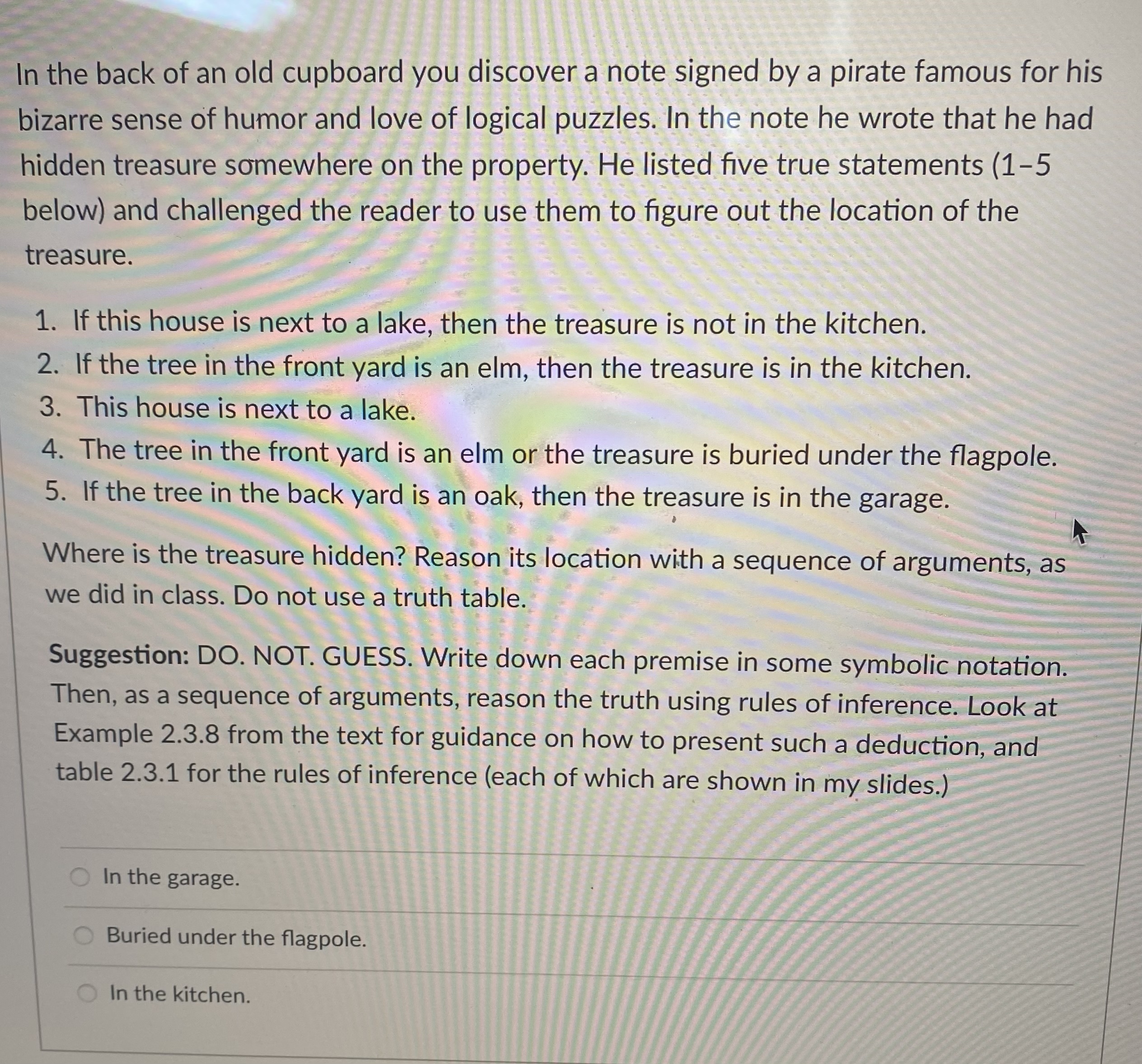 Complete the following argument to make it valid in a | Chegg.com