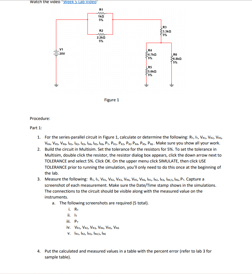 [Solved]: rigure ( perp ) Procedure: Part 1: 1. For the