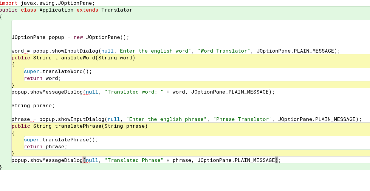 Solved What is causing the error when trying to call the | Chegg.com