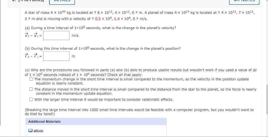 Solved A star of mass 4×1030 kg is located at | Chegg.com