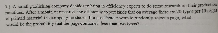 Solved Discrete Probability Distributions: part 2 For the | Chegg.com