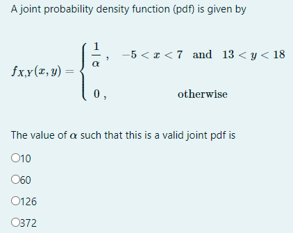 Solved A joint probability density function (pdf) is given | Chegg.com