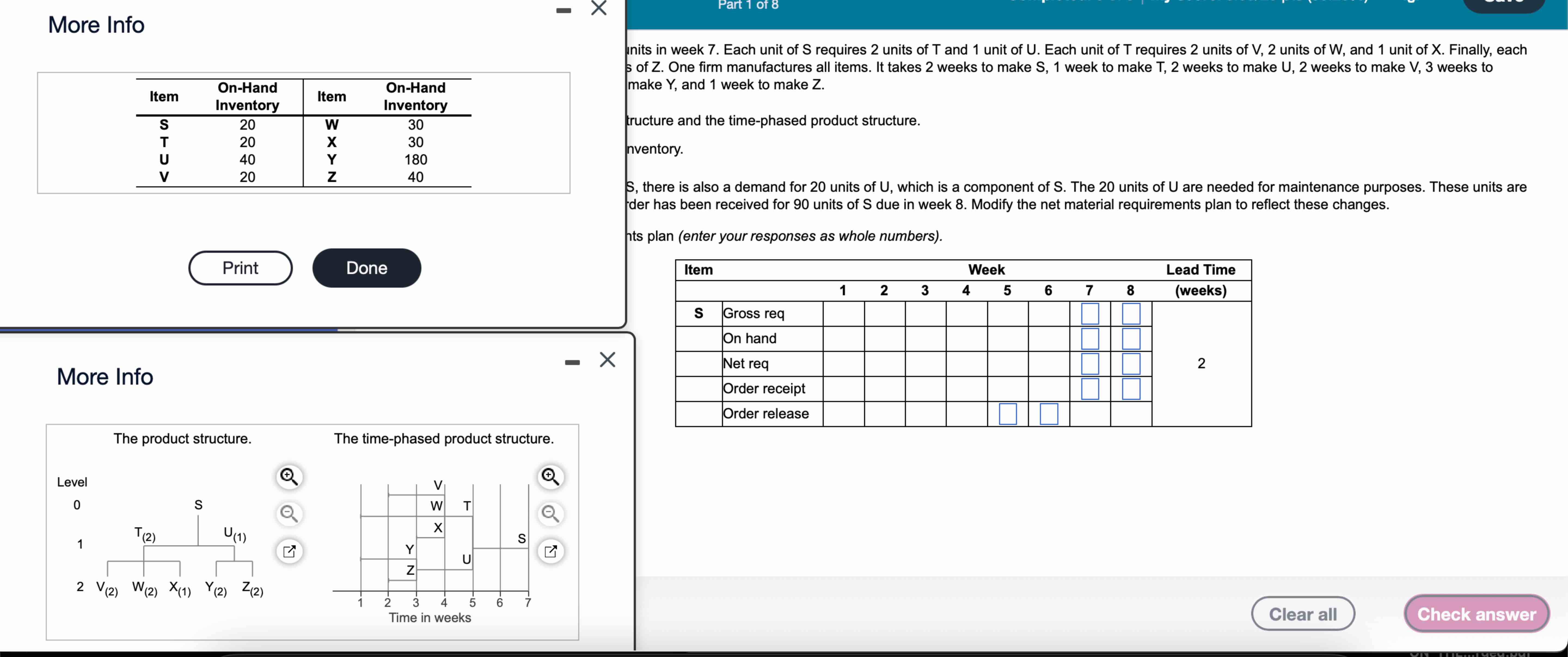 Solved The demand for subassembly S is150150units in week 7. | Chegg.com
