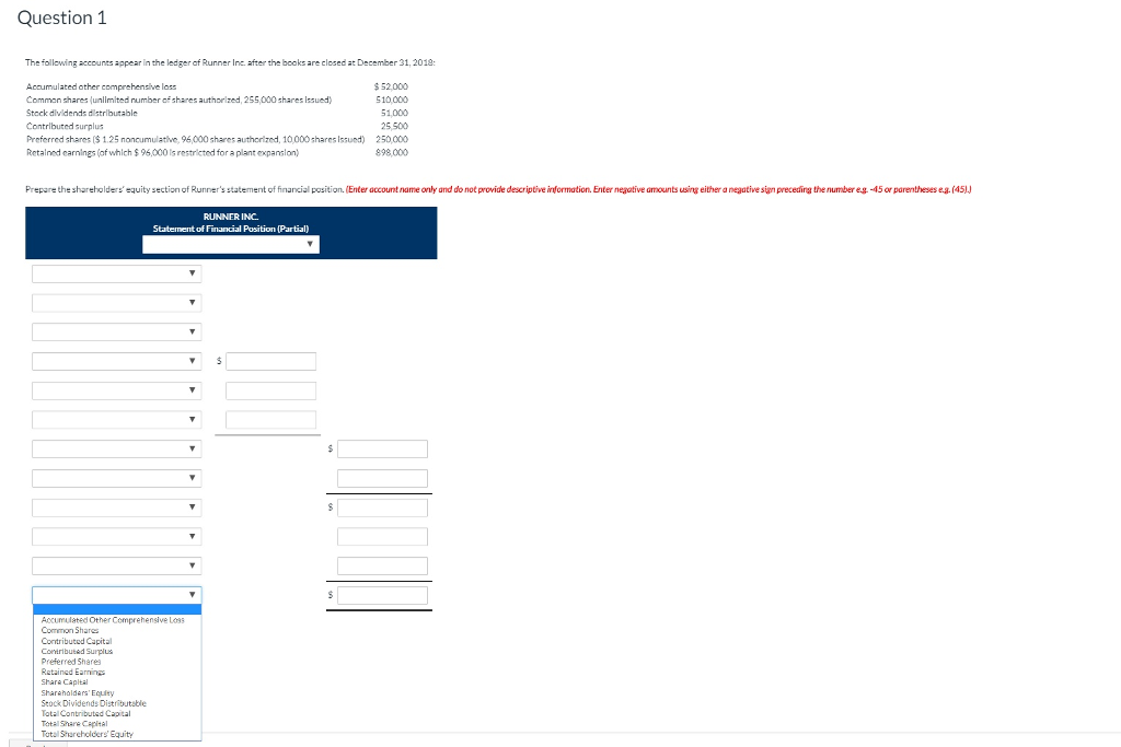 Solved The following accounts appear in the ledger of Runner | Chegg.com