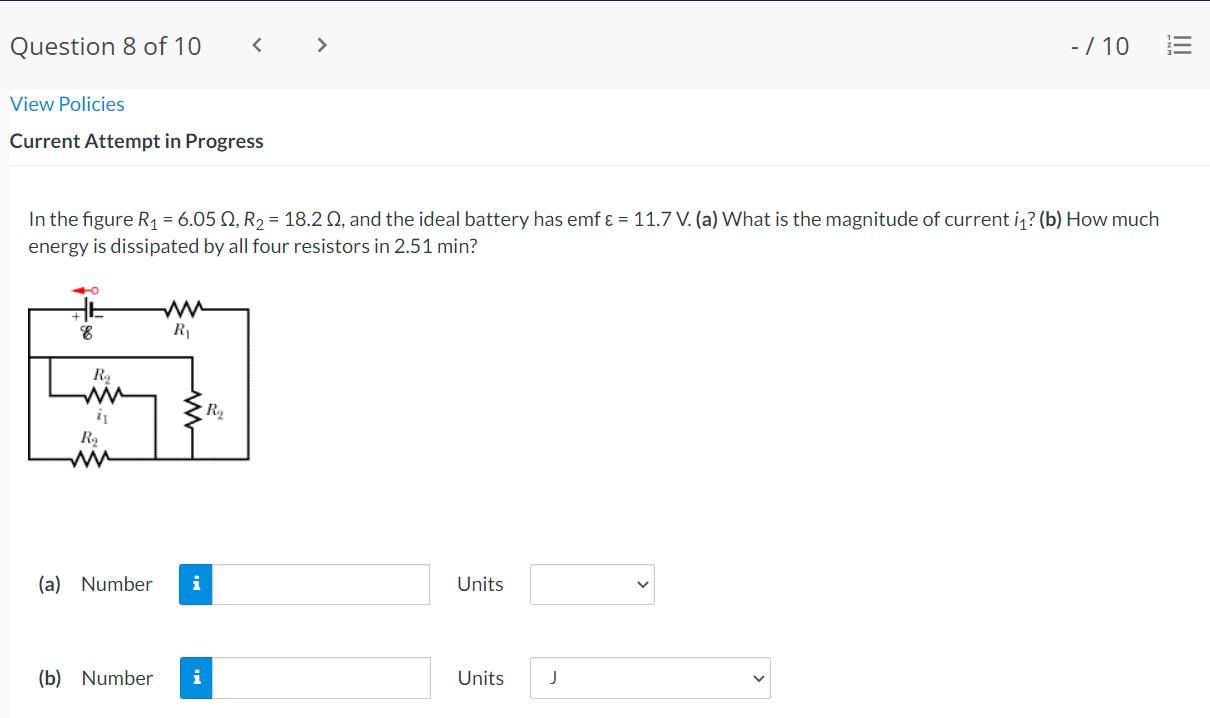 Solved Question 8 of 10 - / 10 View Policies Current Attempt | Chegg.com