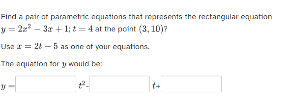 Solved Find a pair of parametric equations that represents | Chegg.com