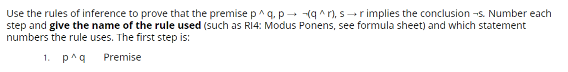 Solved Use the rules of inference to prove that the premise | Chegg.com