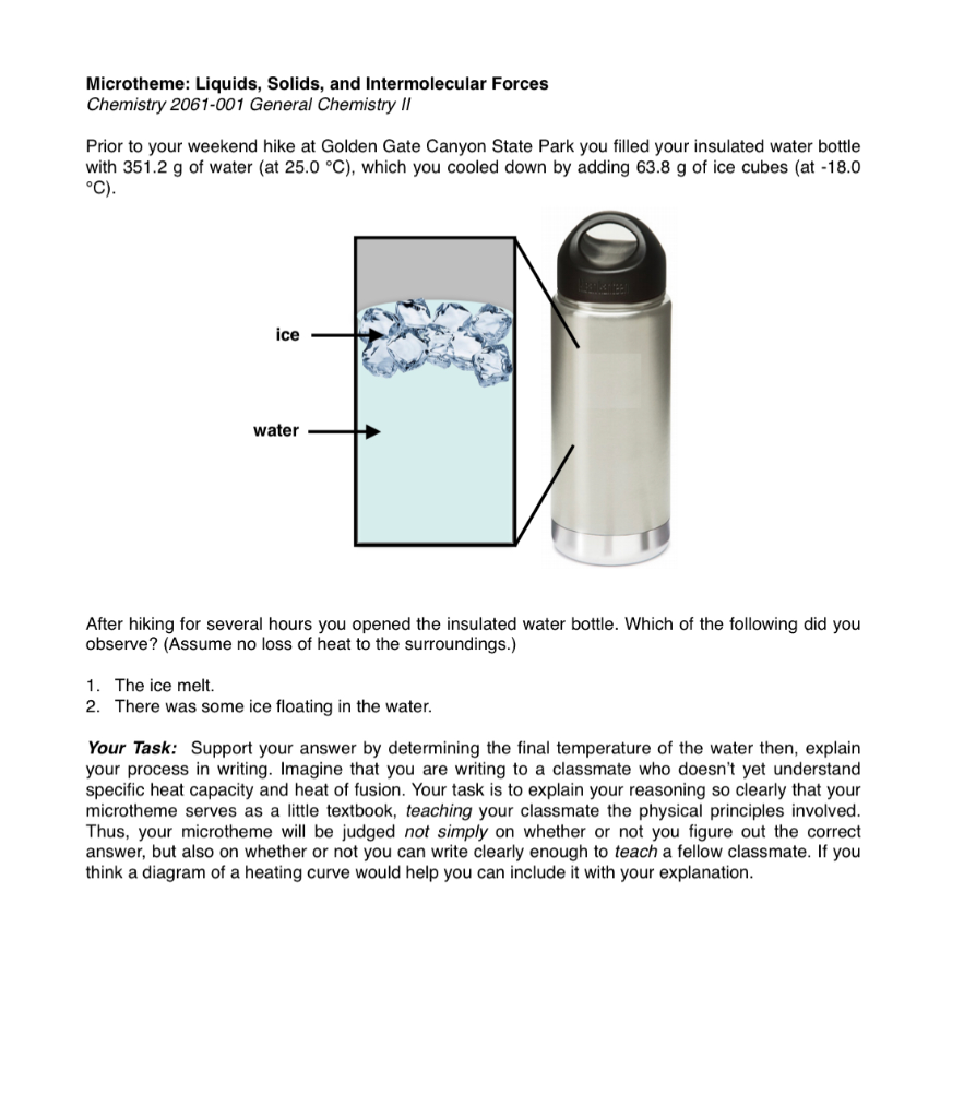 Solved Microtheme: Liquids, Solids, and Intermolecular | Chegg.com
