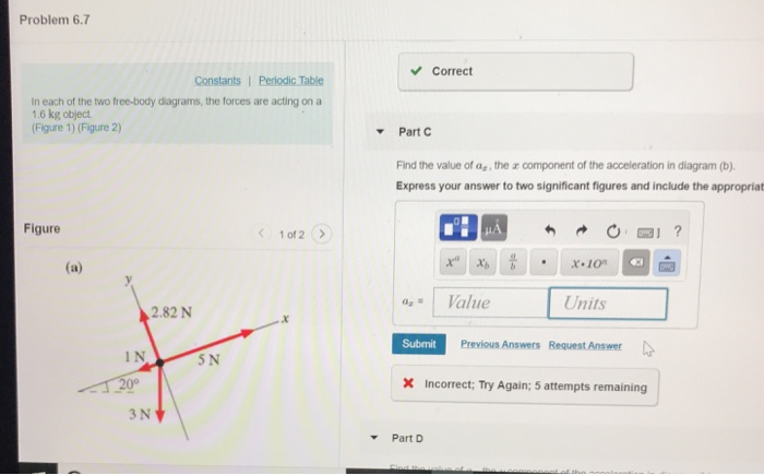 Solved Problem 6.7 Correct Constants Periodic Table In each | Chegg.com